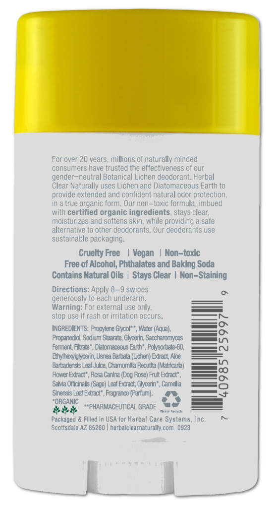 Sport Deodorant - Herbal Clear Naturally